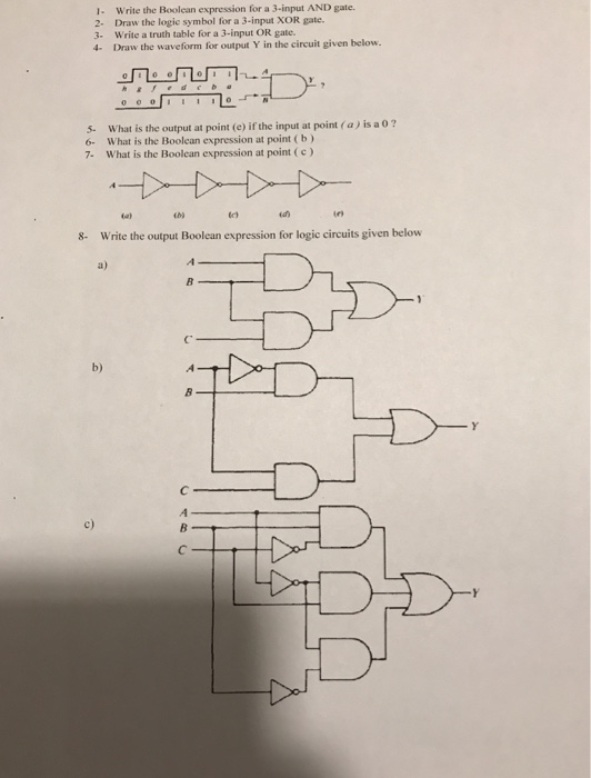 Solved 1 2 3 4 Write The Boolean Expression For A