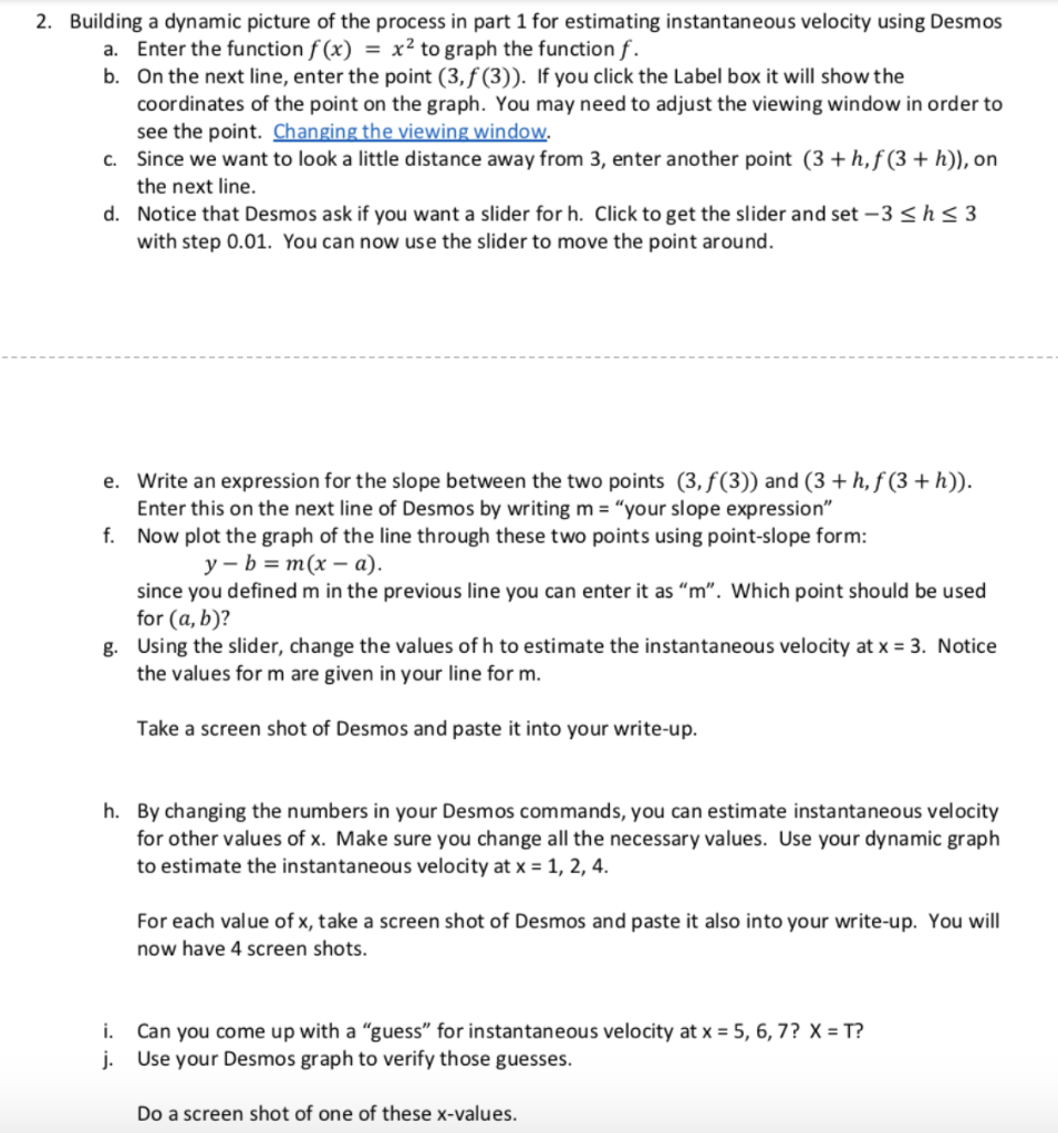 Please use Desmos to answer this question. | Chegg.com
