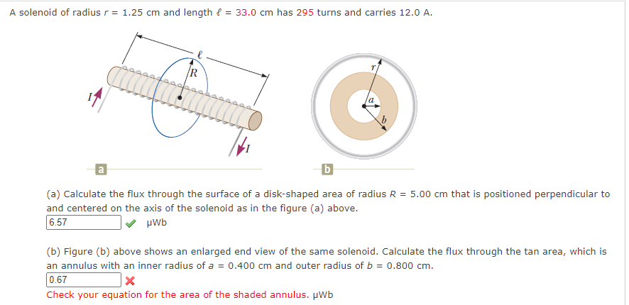 Solved A solenoid of radius r=1.25 cm and length ℓ=33.0 cm | Chegg.com