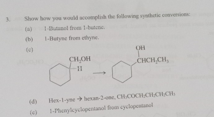 Solved 3. Show how you would accomplish the following | Chegg.com