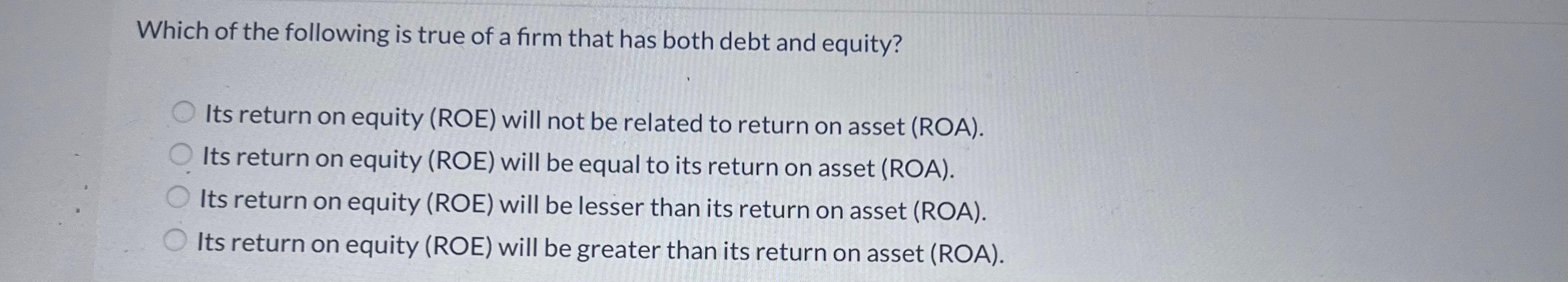 Solved Which of the following does NOT change a firm's | Chegg.com