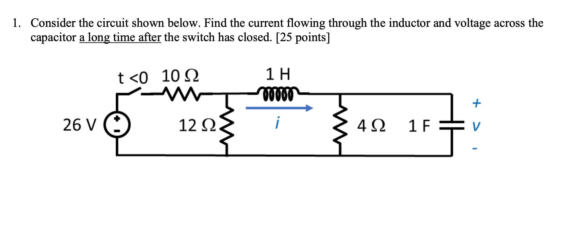 Solved Consider the circuit shown below. Find the current | Chegg.com