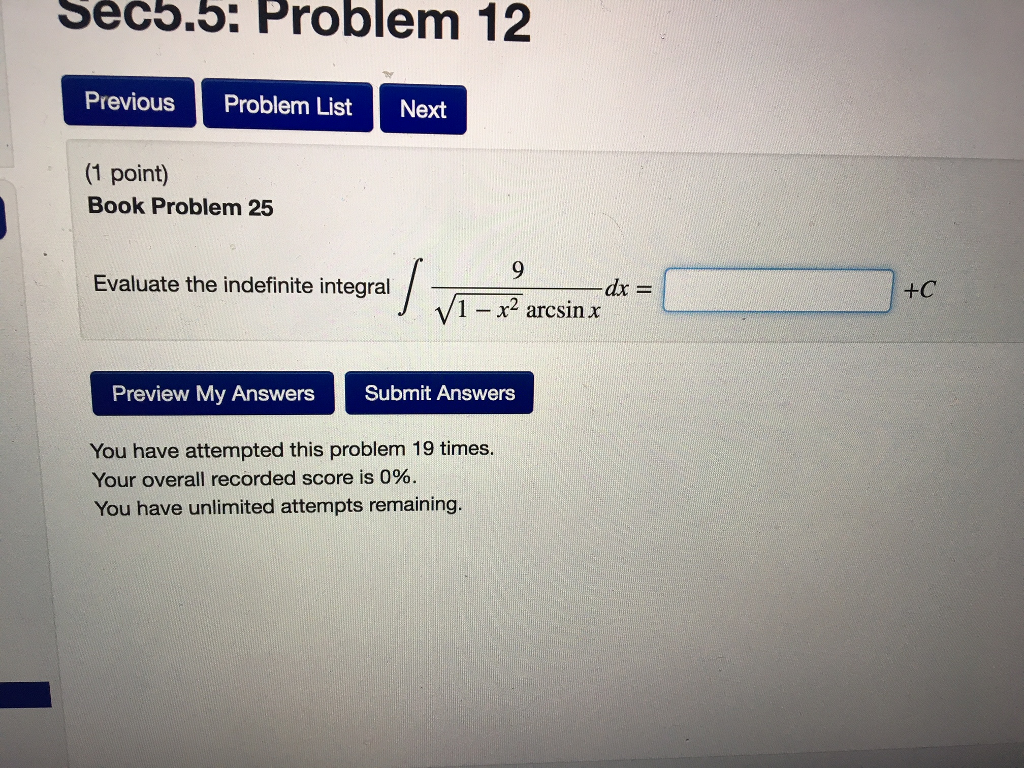 Solved Sec5.5: Problem 12 Previous Problem List Next (1 | Chegg.com