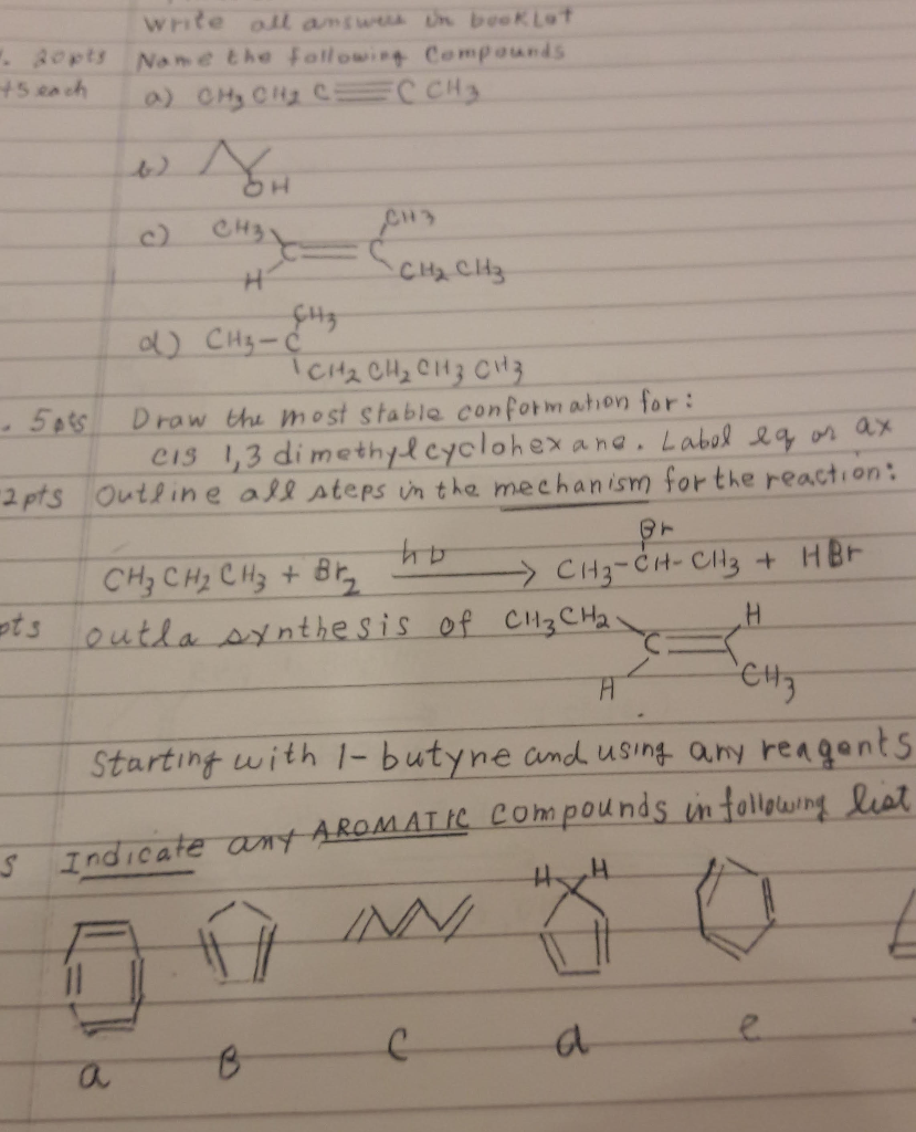 Solved Whte all answea n beek Lot Name the following | Chegg.com