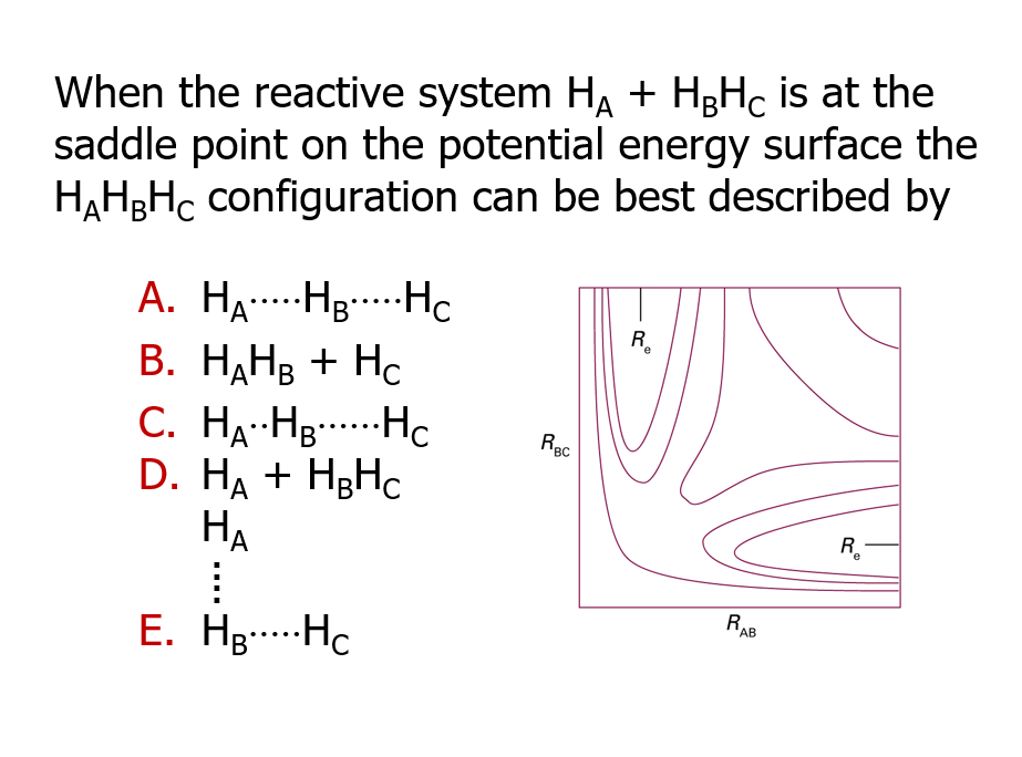 Solved When the reactive system HA + HgHc is at the saddle | Chegg.com