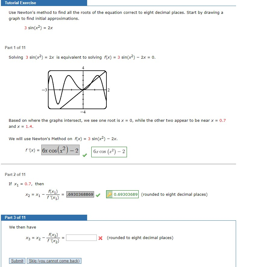 Solved Tutorial Exercise Use Newton's method to find all the | Chegg.com