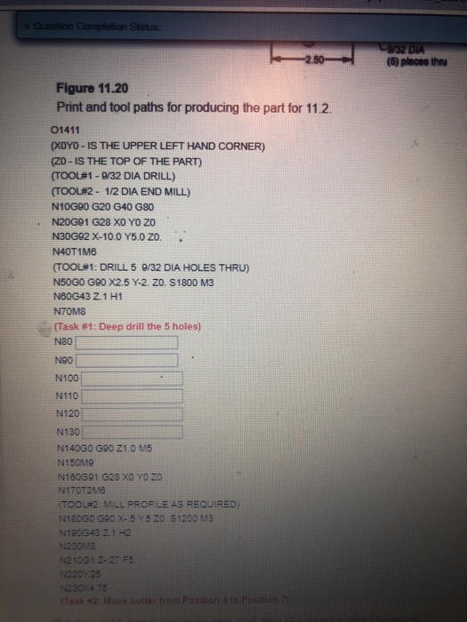 112. Program number 01111 The CNC program for the | Chegg.com