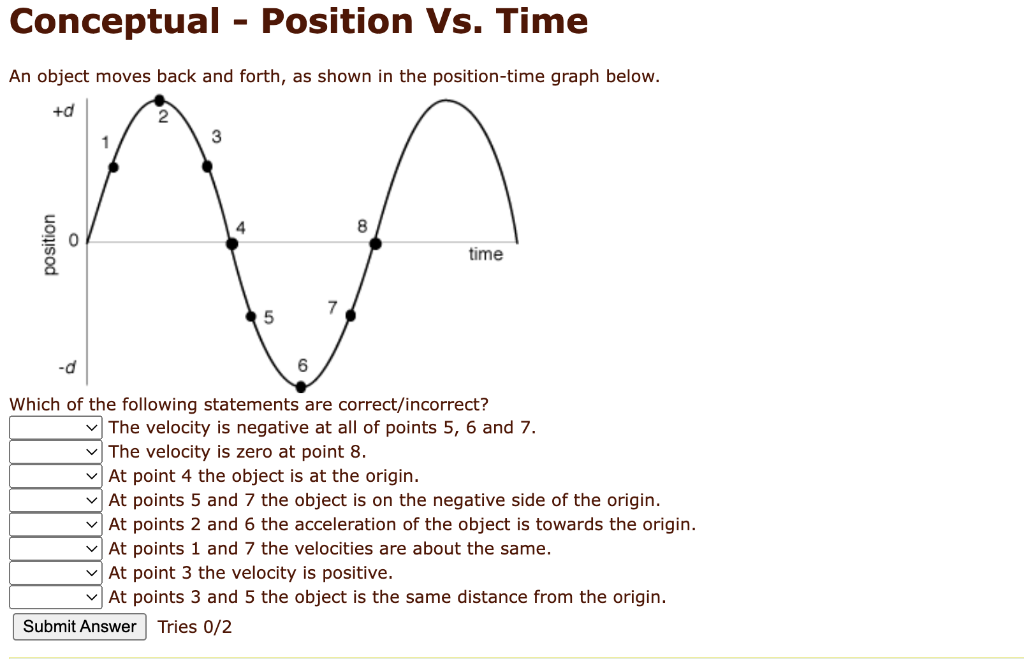 Solved An object moves back and forth, as shown in the | Chegg.com