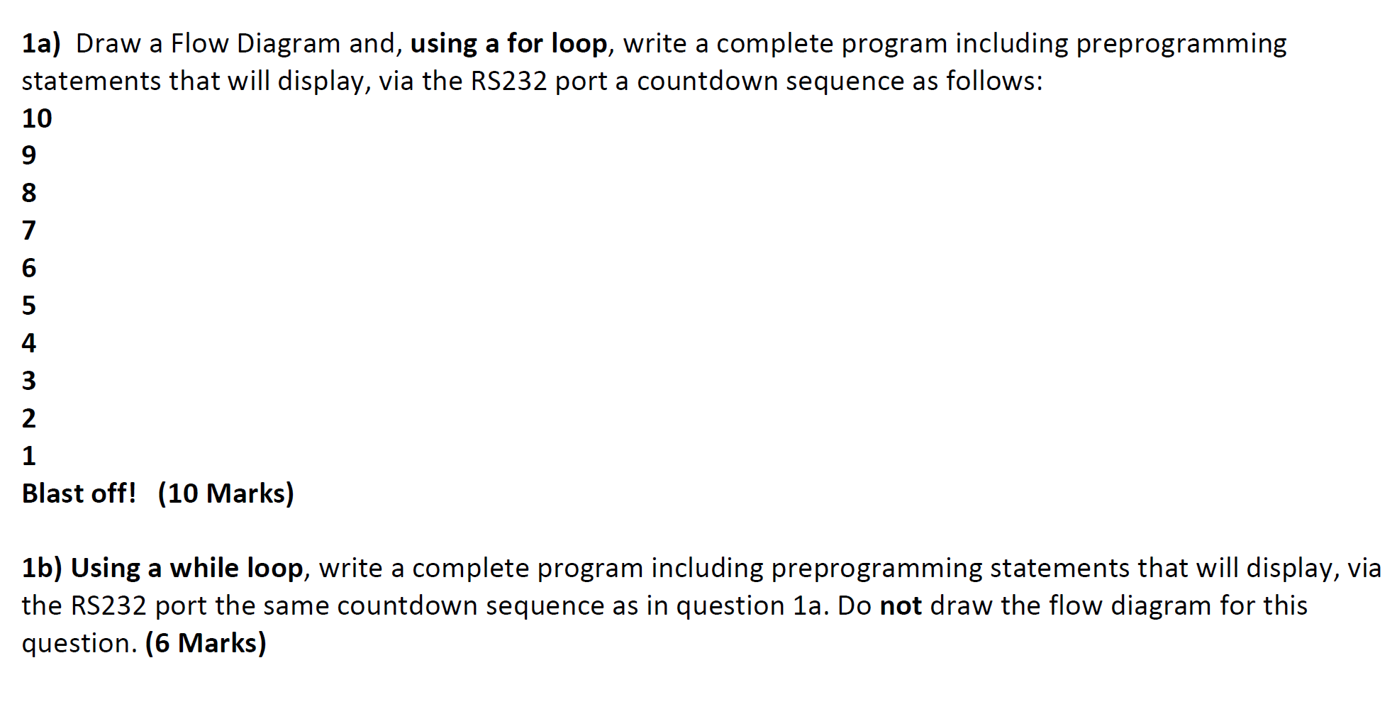 Solved a 1a) Draw a Flow Diagram and, using a for loop, | Chegg.com