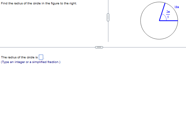 Solved Find the radius of the circle in the figure to the | Chegg.com