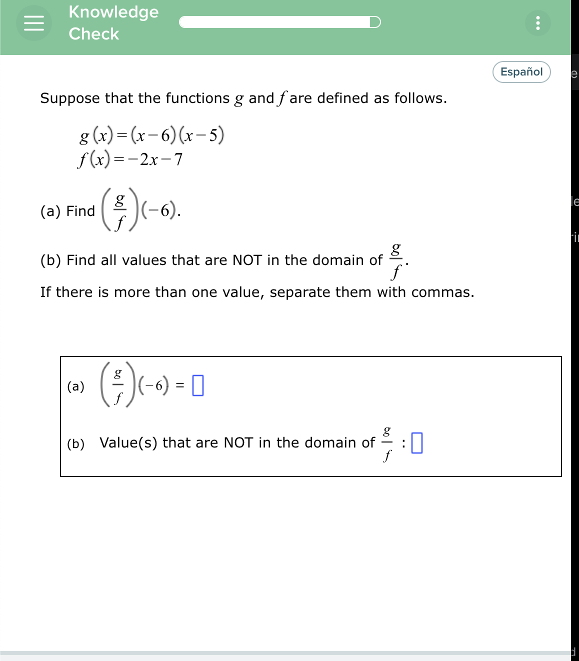 Solved Suppose that the functions g and f are defined as | Chegg.com