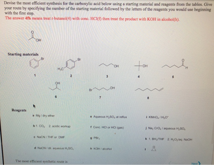 Solved Devise the most efficient synthesis for the | Chegg.com