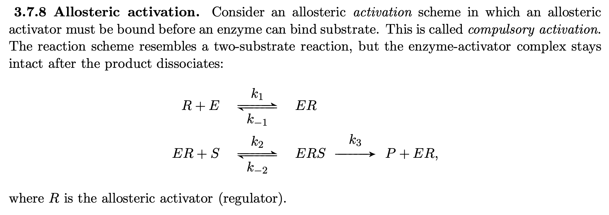 3.7.8 Allosteric activation. Consider an allosteric | Chegg.com