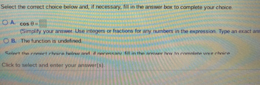 Solved Select the correct choice below and, if necessary, | Chegg.com