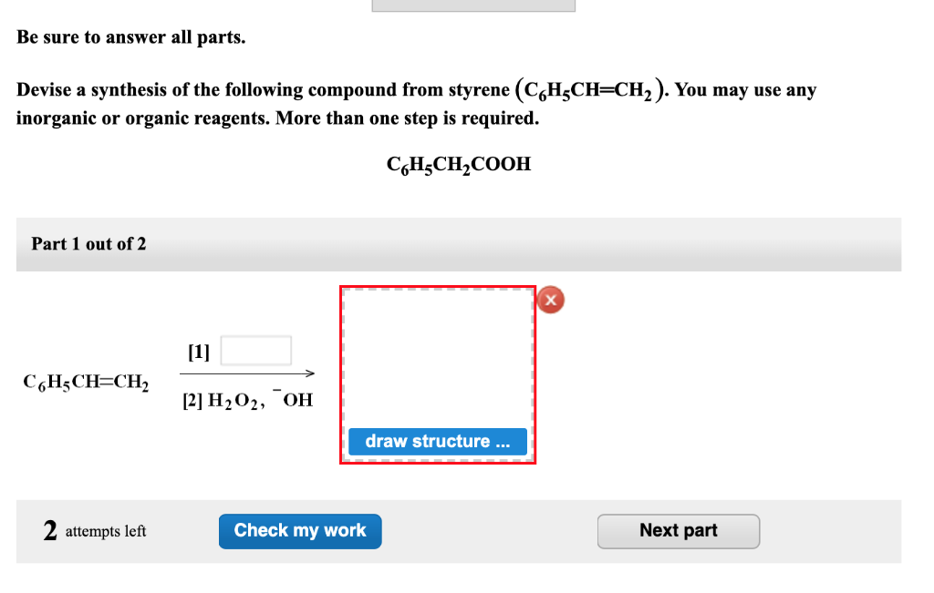 Solved Be sure to answer all parts Devise a synthesis of the | Chegg.com