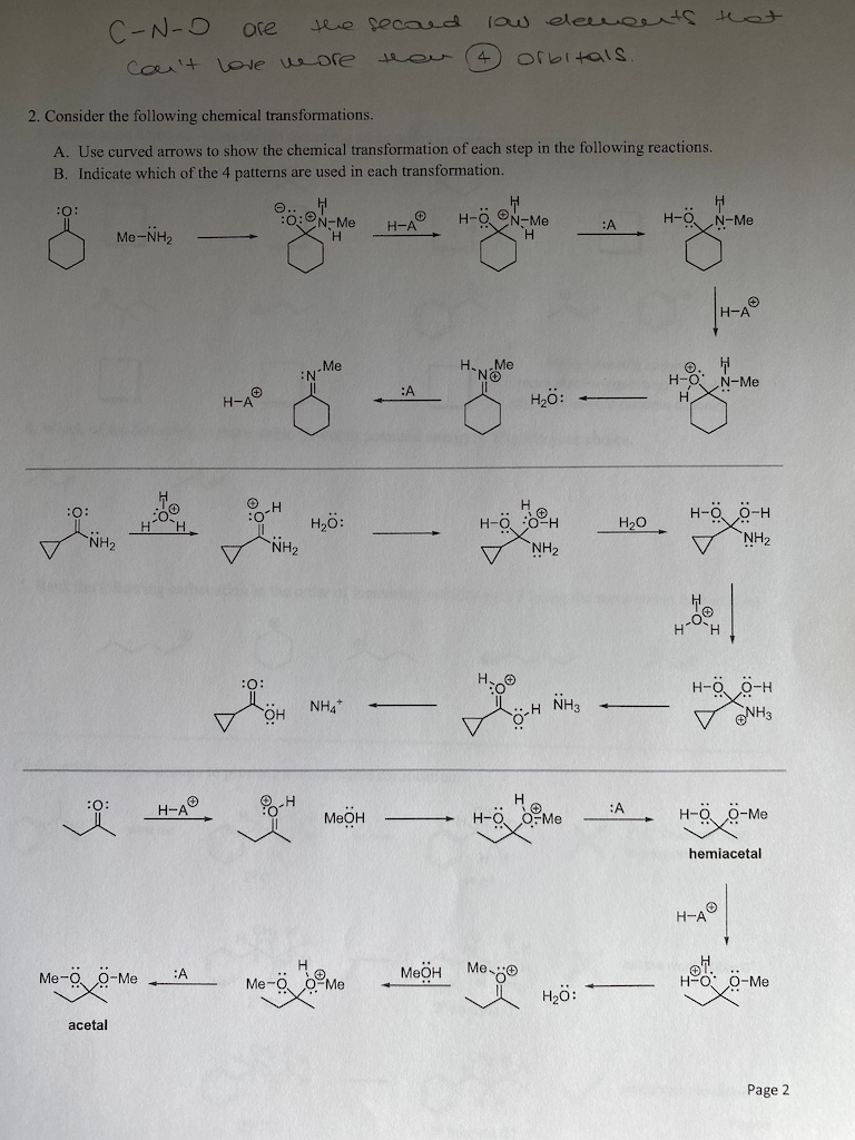Solved Consider the following chemical transformations: a) | Chegg.com
