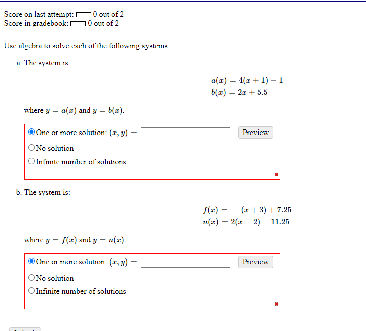 Solved Example 2: Solving Systems Algebraically (Extra | Chegg.com