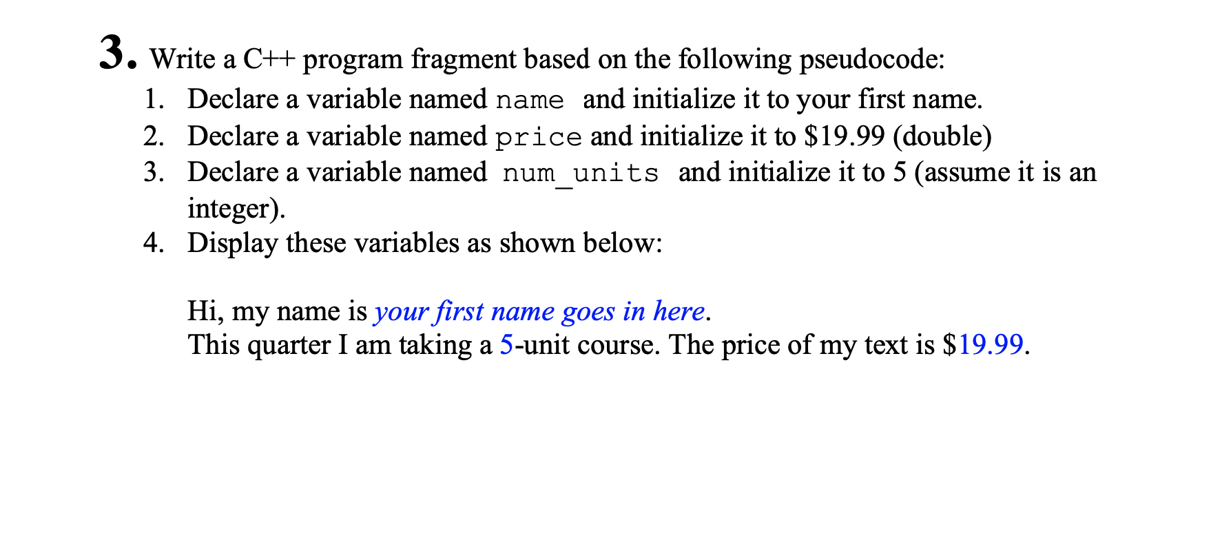 Solved 3 Write A C Program Fragment Based On The 7091