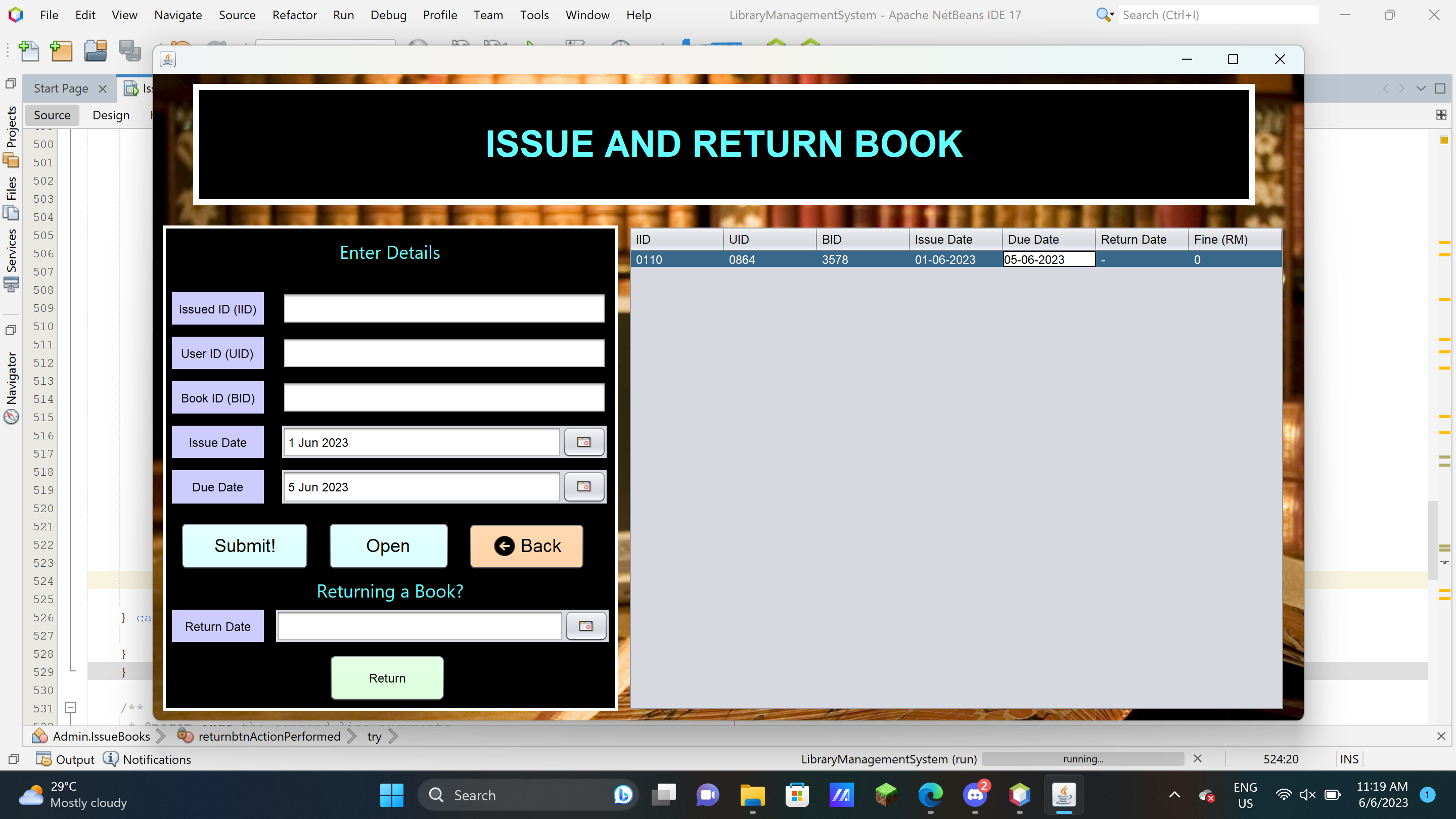 Solved Hi I have a problem in my program where my records | Chegg.com