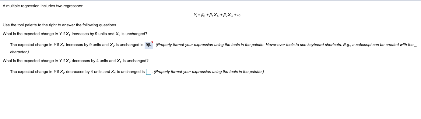 Solved A Multiple Regression Includes Two Regressors Y Bo 