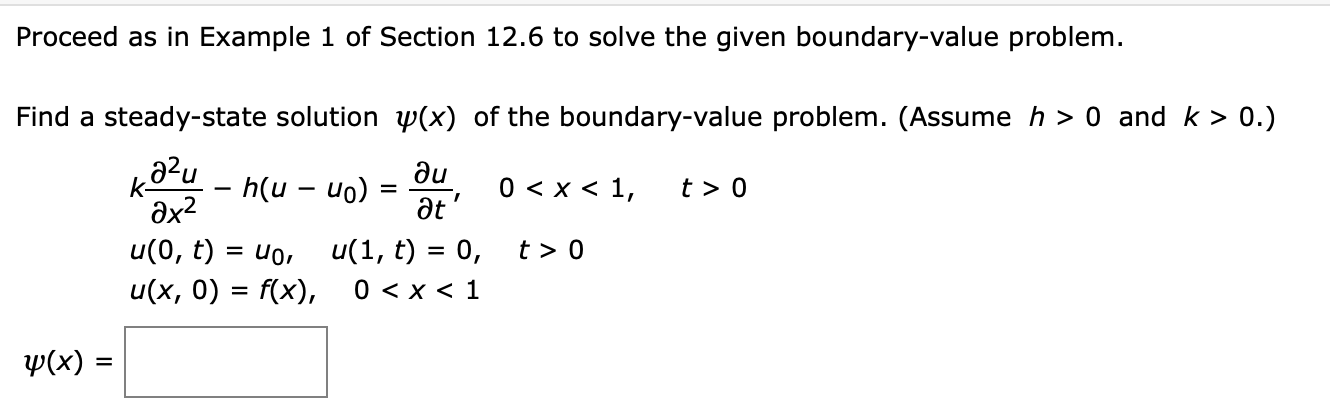 Solved Proceed as in Example 1 of Section 12.6 to solve the | Chegg.com