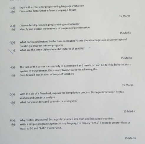 Solved 2(0) Discuss developments in programening methodology | Chegg.com