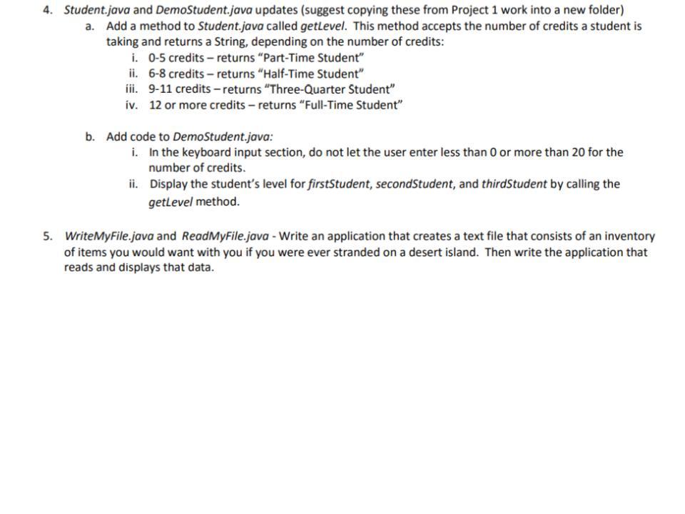 Solved Student.java public class Student | Chegg.com Solved Student.java public class Student | Chegg.com