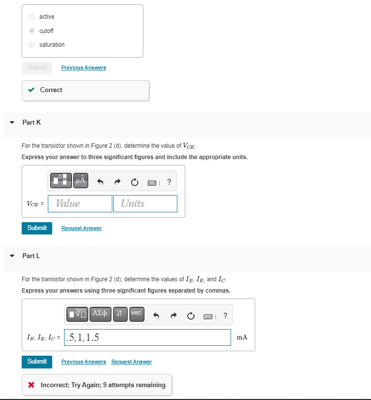 Solved For the transistor shown in Figure 1 (a), determine | Chegg.com