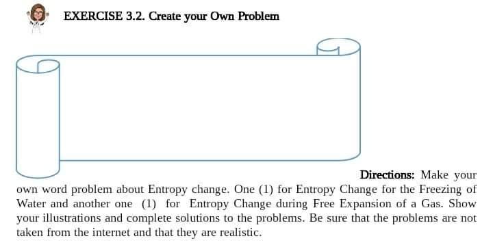 Solved EXERCISE 3.2. Create your Own Problem Directions: | Chegg.com