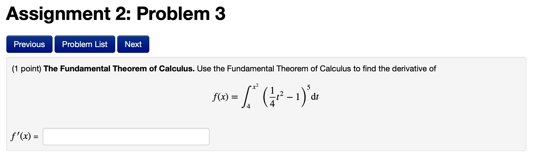 Solved Assignment 2: Problem 3 Previous Problem List Next (1 | Chegg.com