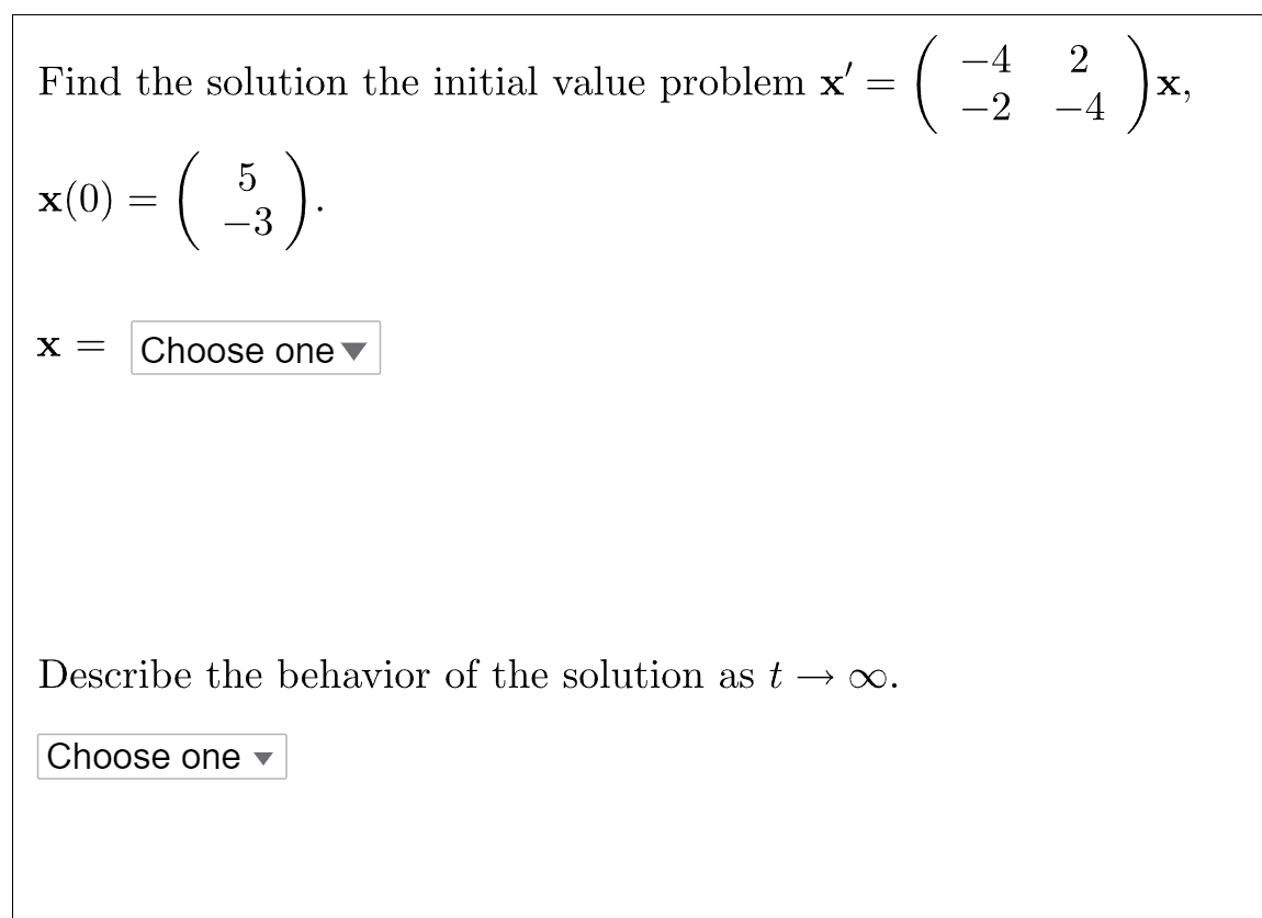 Solved Find the solution the initial value problem | Chegg.com