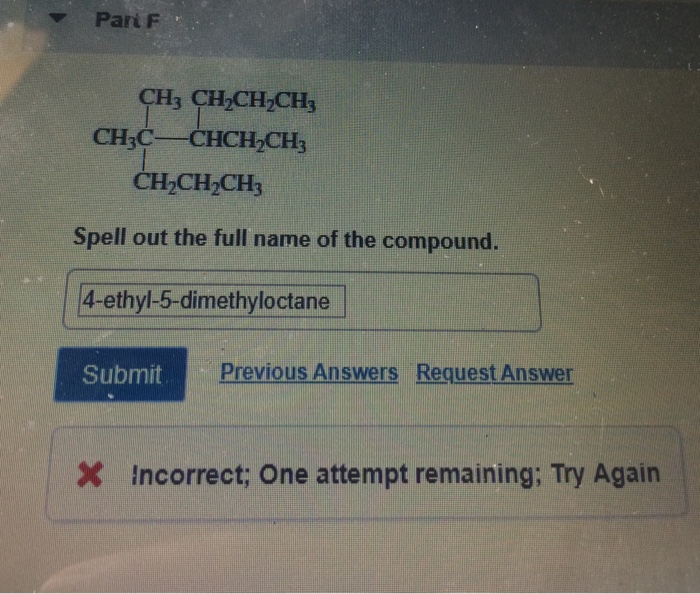 Solved ? Pari F CH3 CH2CH- CH3 CH3C CHCH2CH3 CH2CH2CH3 Spell | Chegg.com