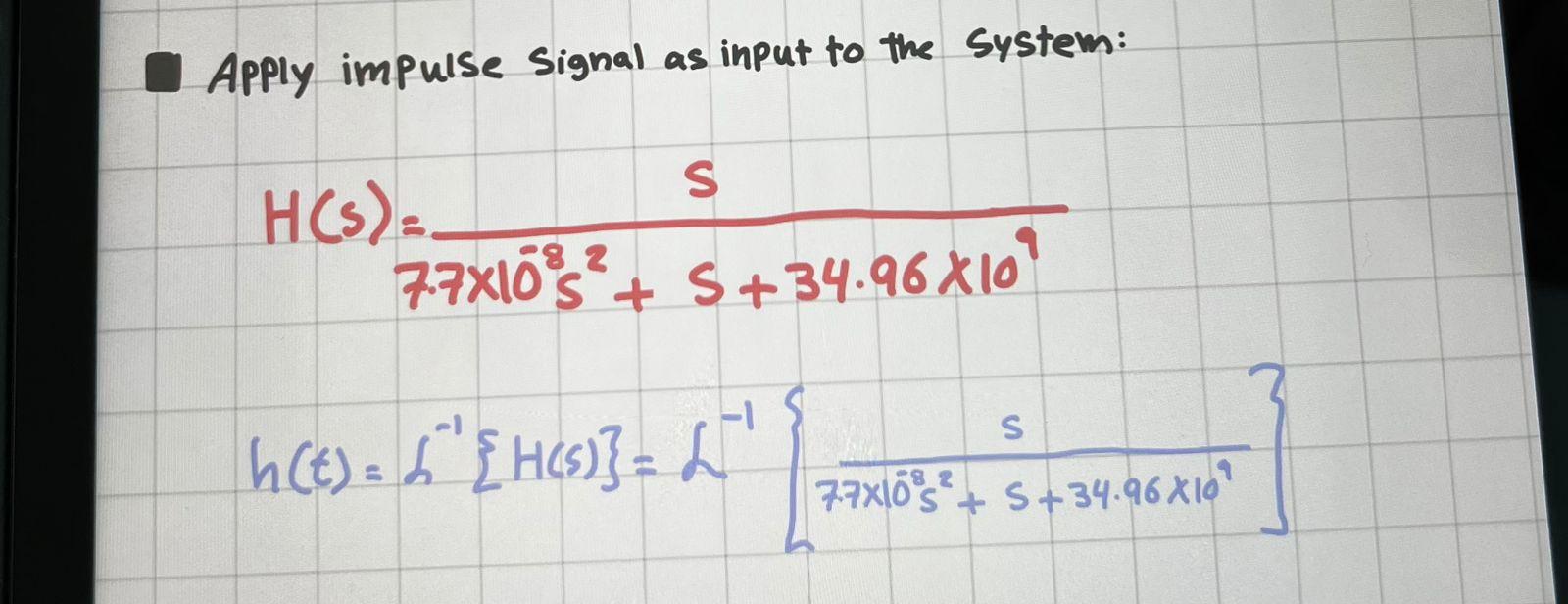 Solved Apply impulse signal as input to the system | Chegg.com
