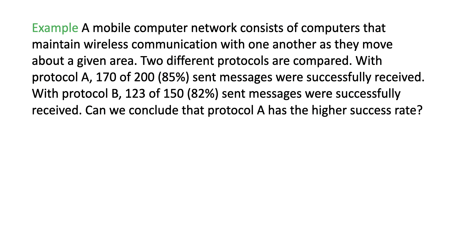 Solved Example A mobile computer network consists of | Chegg.com