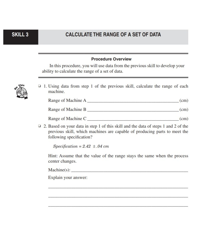 Solved SKILL 3 CALCULATE THE RANGE OF A SET OF DATA | Chegg.com