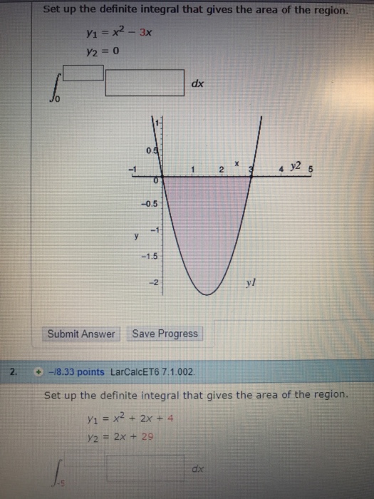 Solved Set up the definite integral that gives the area of | Chegg.com