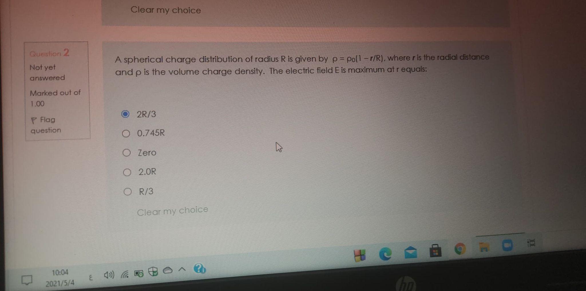 Solved Clear my choice Question 2 Not yet answered A | Chegg.com