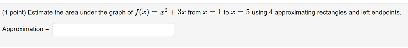 Solved estimate the area under the graph of f(x) = x^2+3x | Chegg.com