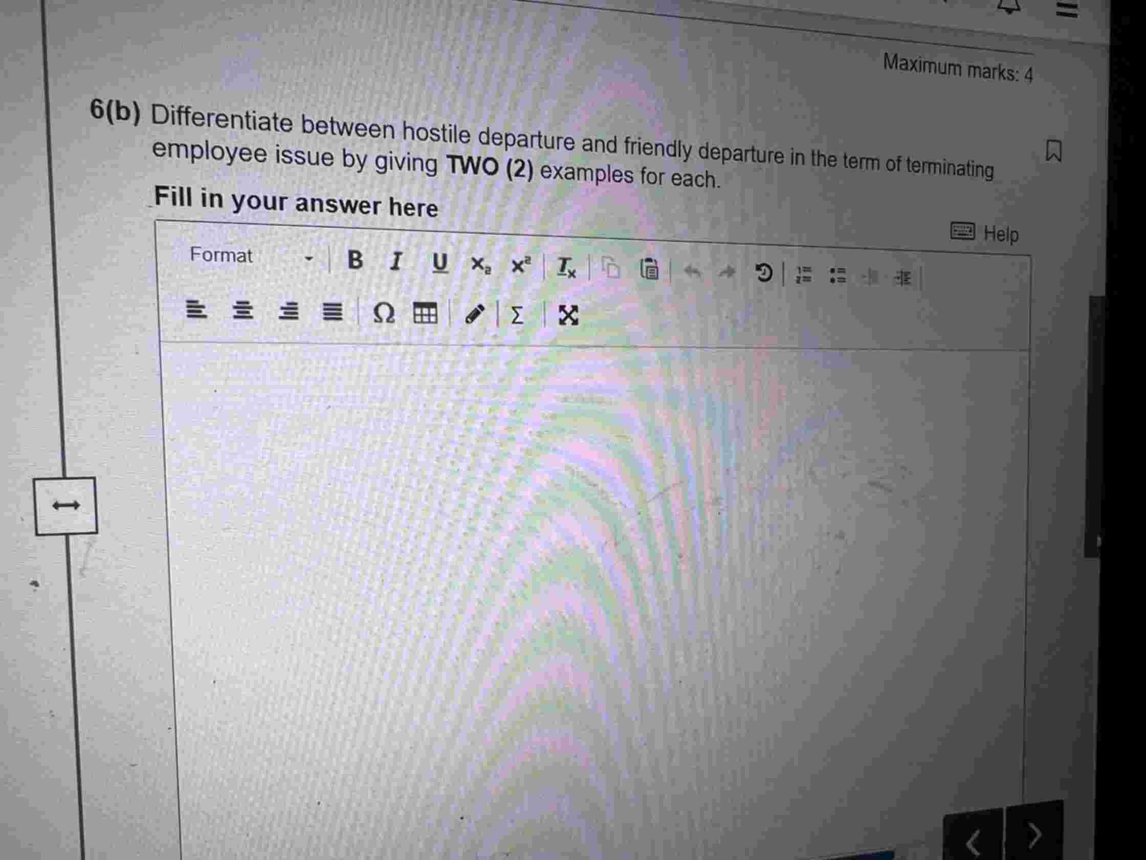 6(b) ﻿Differentiate between hostile departure and | Chegg.com