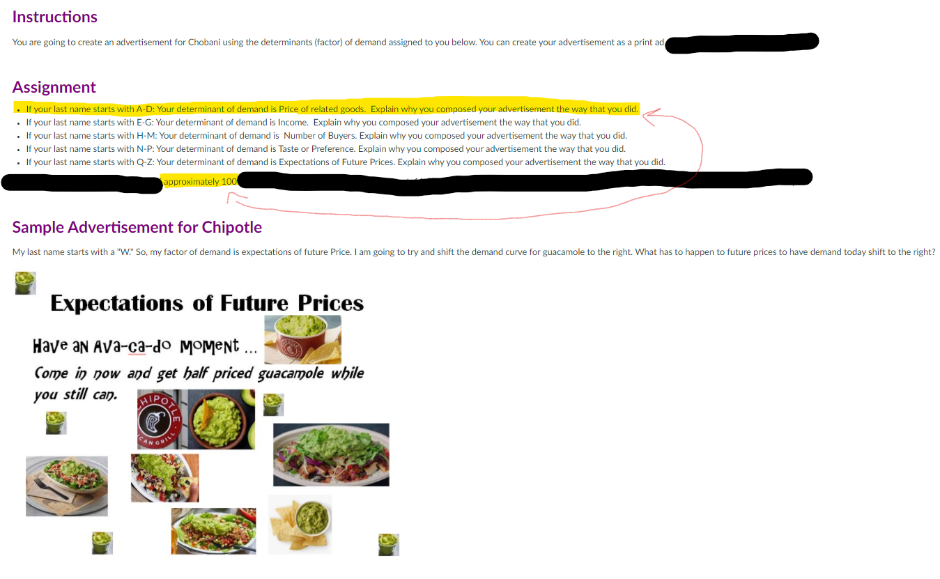 Solved Instructions You are going to create an advertisement | Chegg.com