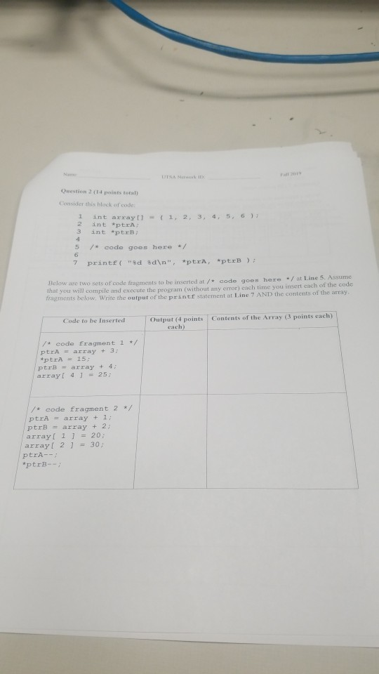 Solved Ouestion 2 4 points total Consider this block ofcode: | Chegg.com