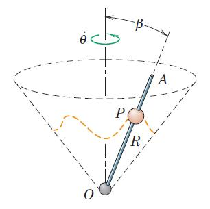 Solved The rod OA is held at the constant angle β = 34° | Chegg.com
