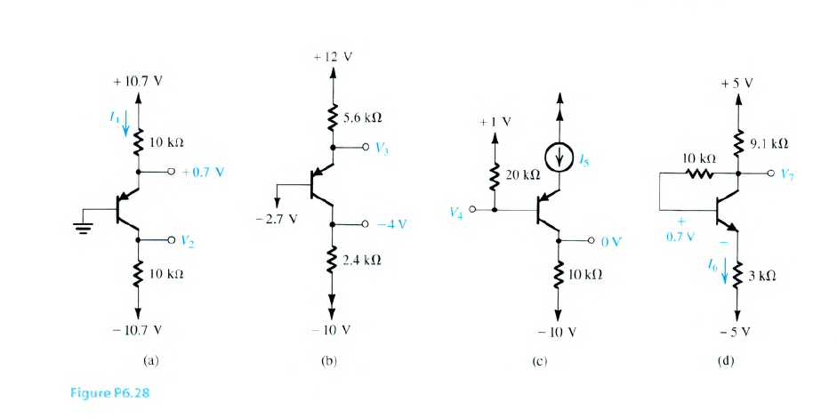 Solved 6.28 For the circuits in Fig. P6.28, assume that the | Chegg.com