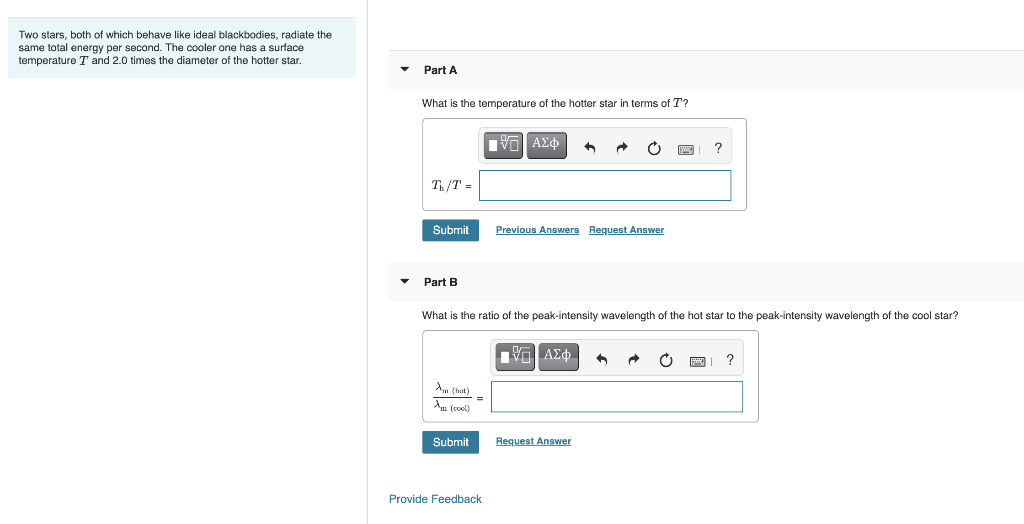Solved Two stars, both of which behave like ideal | Chegg.com