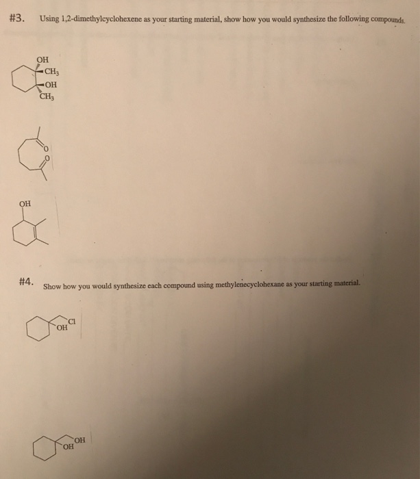 Solved Using cyclohexane as your starting Using cyclohexane | Chegg.com