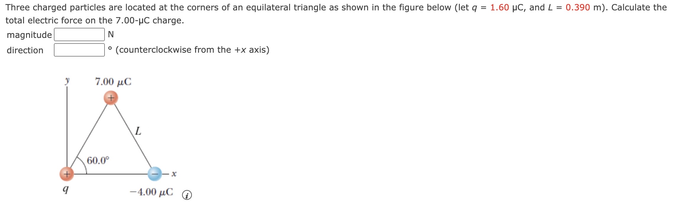 Solved Three Charged Particles Are Located At The Corners Of
