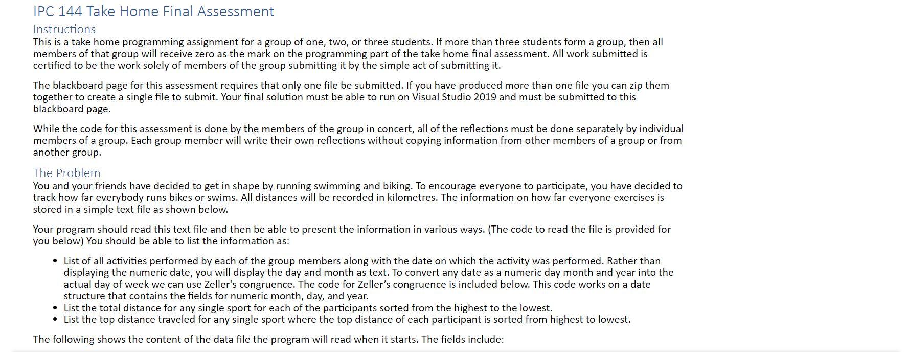 Solved IPC 144 Take Home Final Assessment Instructions This | Chegg.com