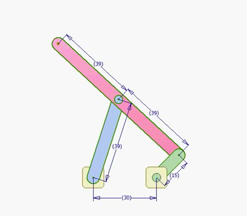 FIGURE Q1 shows Four-bar linkage mechanism (coloured | Chegg.com