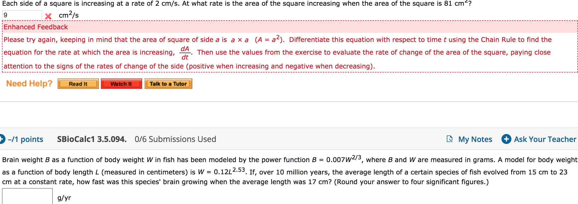 Solved Each side of a square is increasing at a rate of 2 | Chegg.com