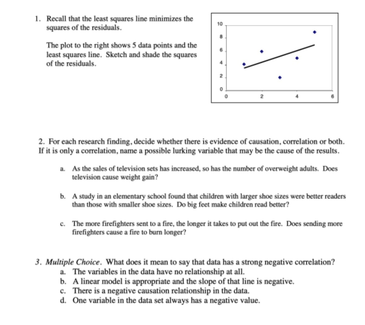 Solved Recall that the least squares line minimizes the The | Chegg.com
